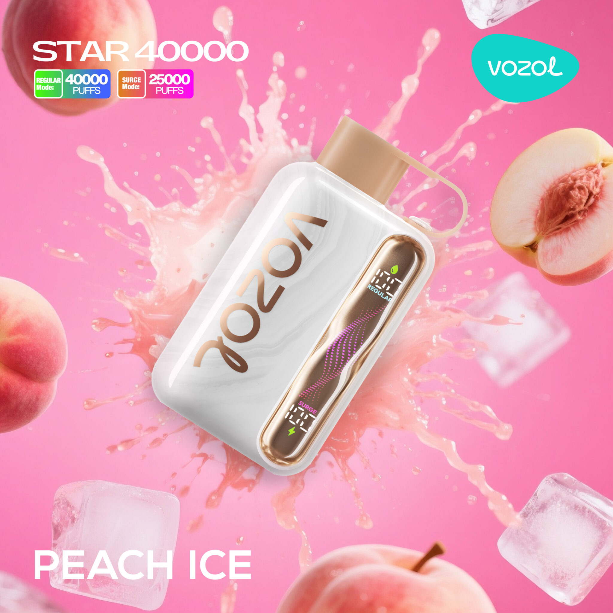 Vozol Star 40000 Peach Ice - Vozol Türkiye Mağazası - Orijinal Vozol ...